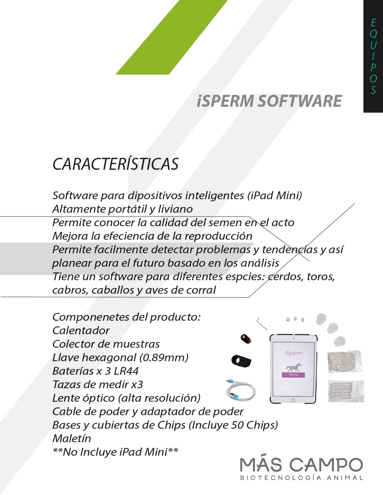 SERVICIOS AGROPECUARIOS :: SERVICIOS AGRÍCOLAS :: iSperm Software